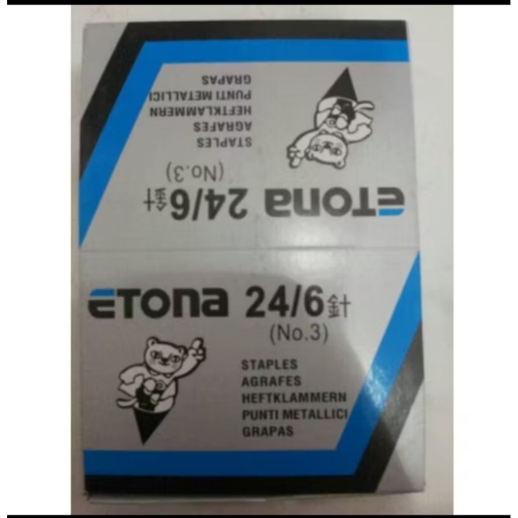 Jual ISI STAPLES 24/6 /NO.3 ETONA ( HARGA 20 KOTAK KECIL ) | Shopee ...