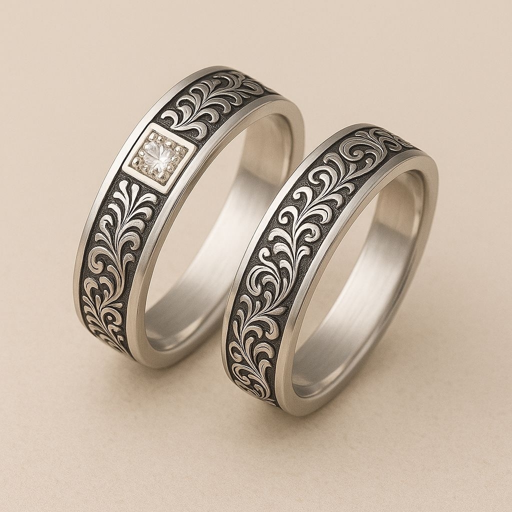 Jual [Ready stok] Cincin Kawin Batik Couple Perak Sterling Silver 925 ...