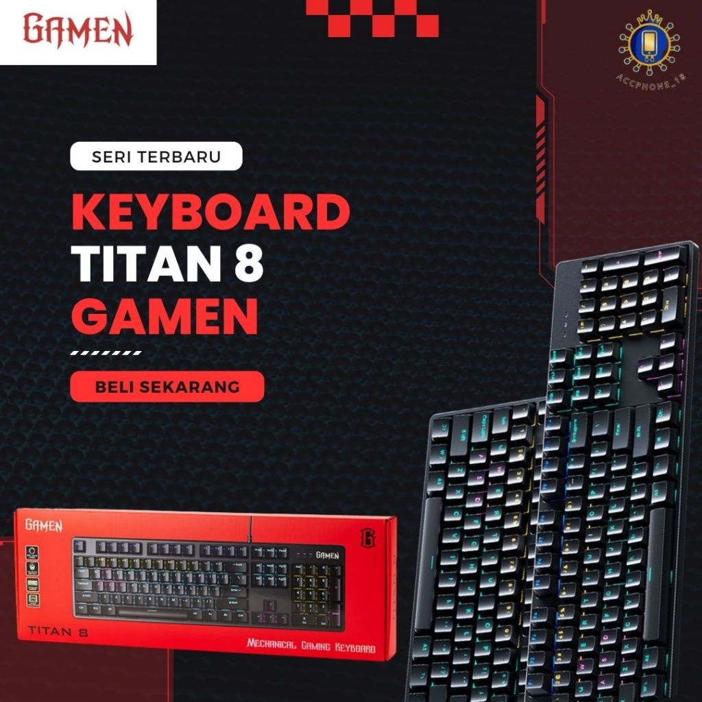 Jual GAMEN TITAN 8 MECHANICAL GAMING KEYBOARD | Shopee Indonesia