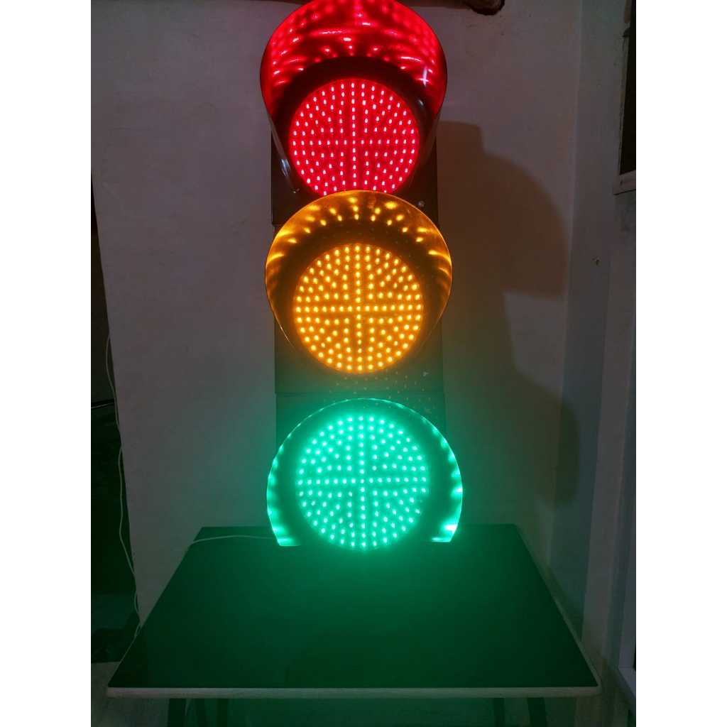 Jual Lampu Traffic Light Lampu Lalu Lintas 30cm 12V DC (Plat Besi ...