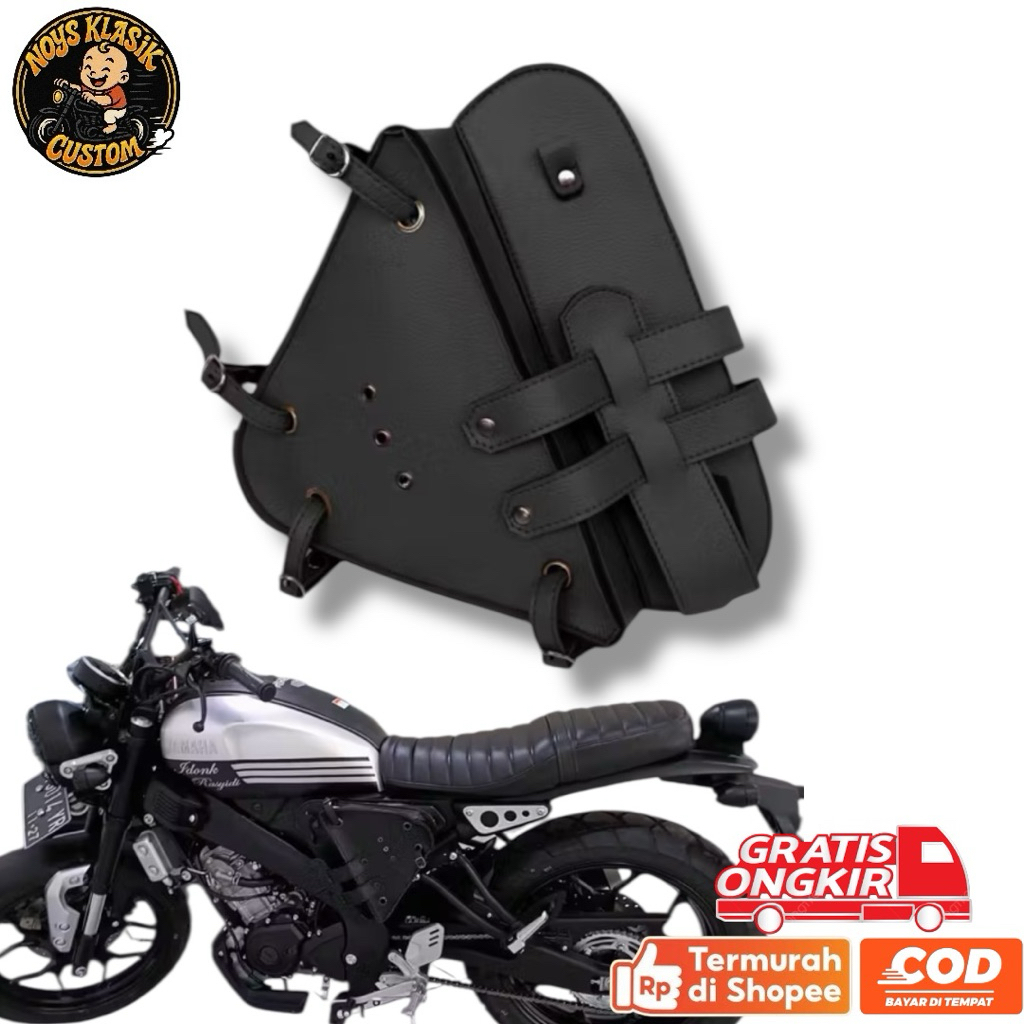 Jual Tas samping sidebag motor klasik custom side bag trail vintage cb100 honda win100 cb100 c70 ...