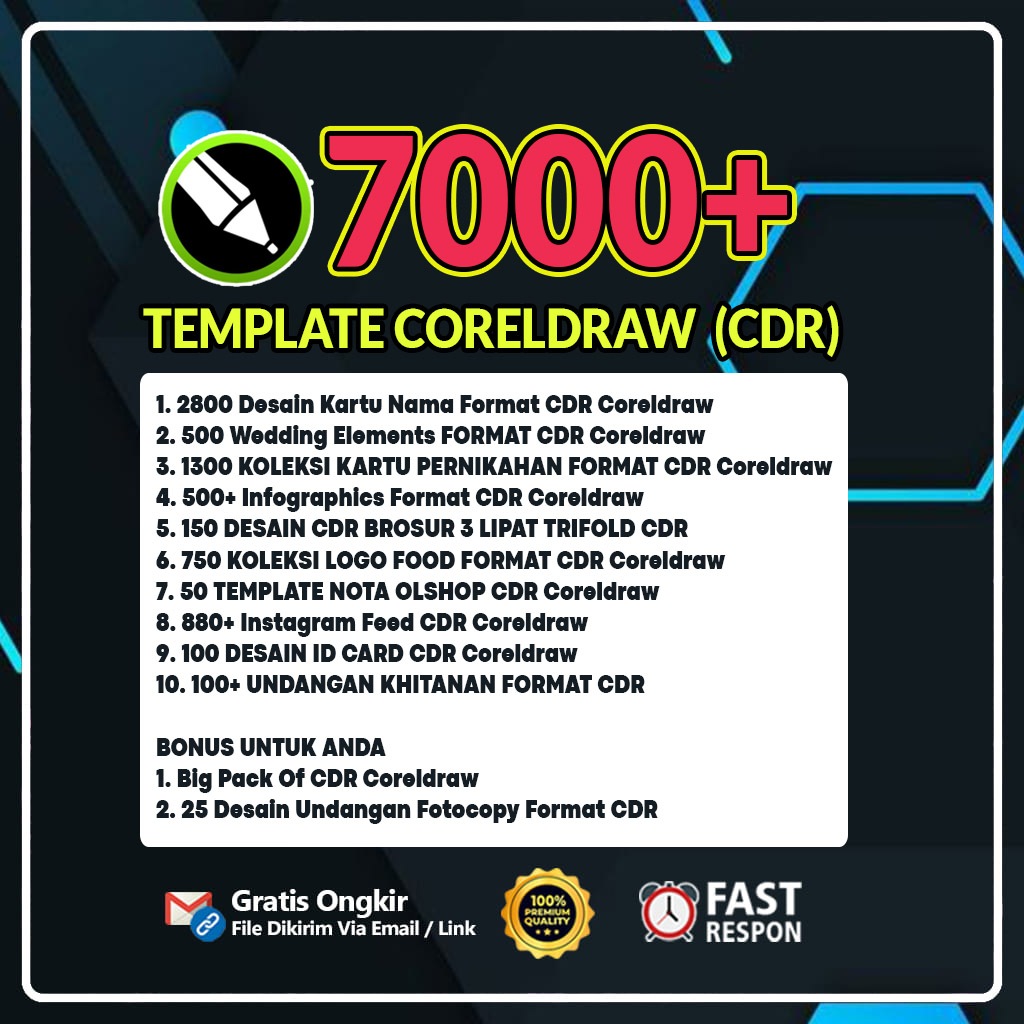 Jual 7000+ TEMPLATE CORELDRAW CDR + BONUS | Shopee Indonesia