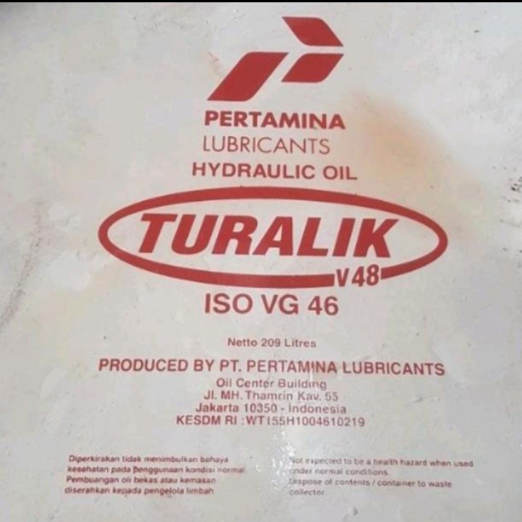 Jual PERTAMINA TURALIK V48 ISO VG 46 ( oli hidrolik dll ) | Shopee ...