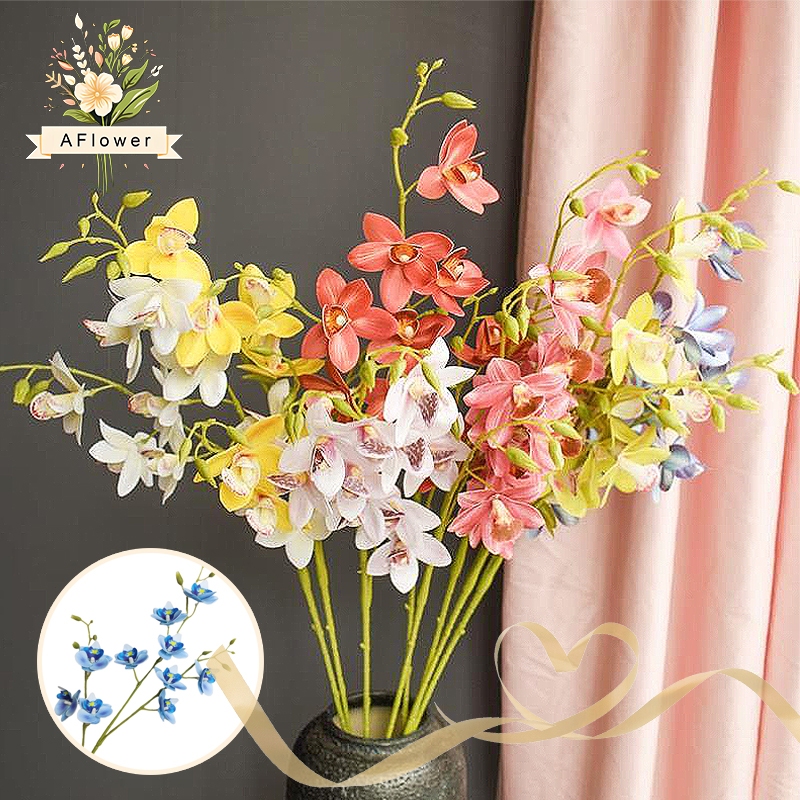 Jual Artificial K10 Real Touch Large Orchids Bunga Anggrek Latex ...