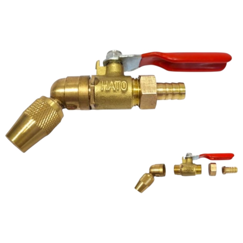 Jual Nozzle Cuci AC SET Kepala Bengkok HATO 1/4 Inch – Sprayer Kuningan ...
