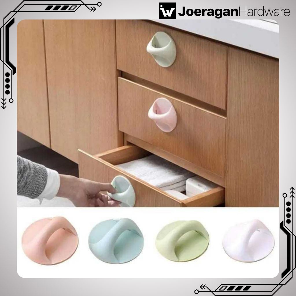 Jual Pegangan Pintu Bulat Tempelan Gagang Pintu Kamar Mandi Laci Lemari ...