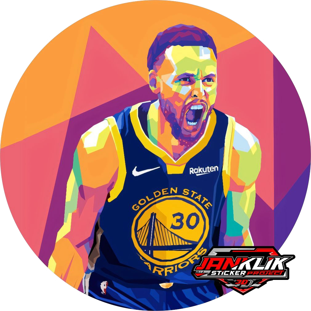 Jual Sticker Embos Stephen Curry WPAP Style | Bahan PVC Timbul Premium | Shopee Indonesia