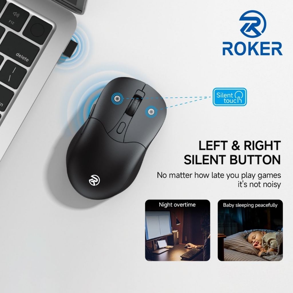 Jual Mouse WIRELESS W216 / ROKER Mouse RM101 Silent Smooth Wireless and ...