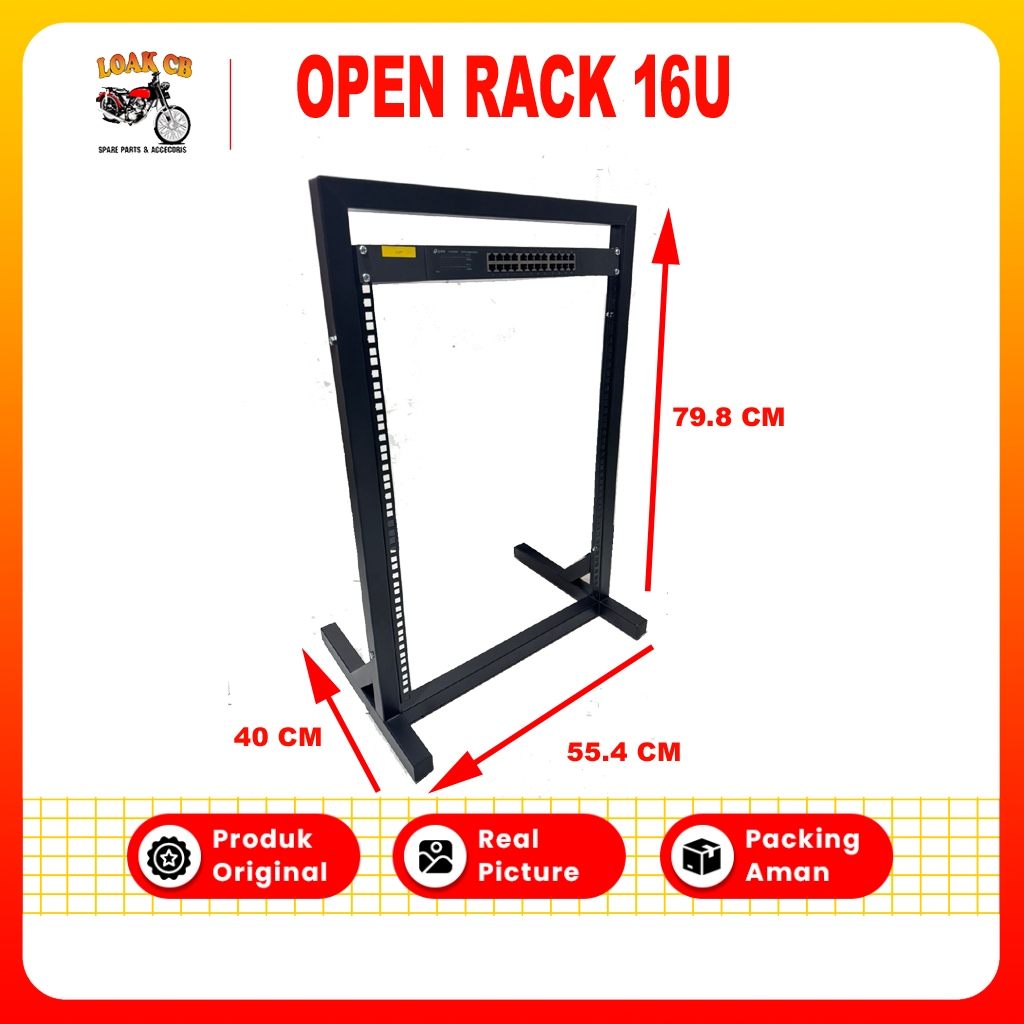 Jual OPEN RACK SERVER 15U DEKSTOP RAK RACKMOUT HTB SWITCH ROUTER ...