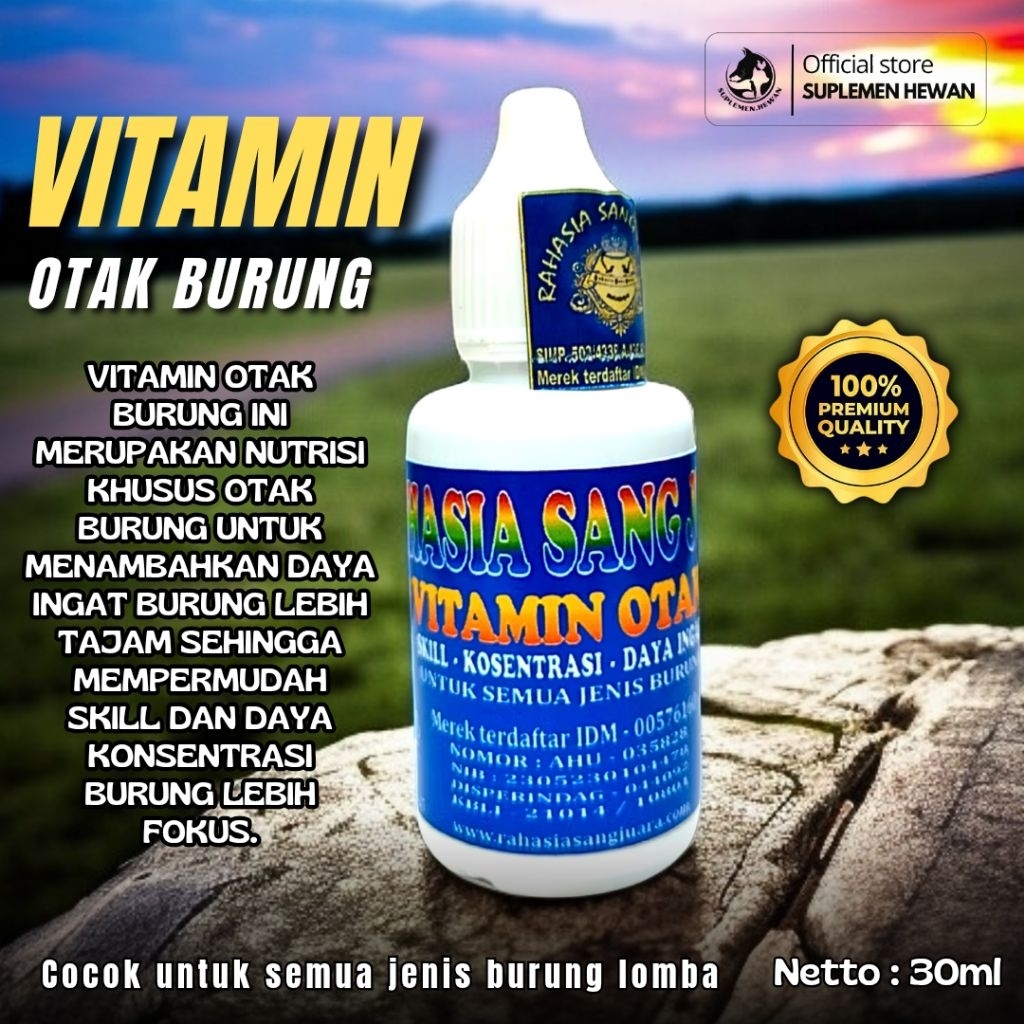 Jual Vitamin Otak Burung 30ml - Suplemen Khusus Otak untuk Menambah ...