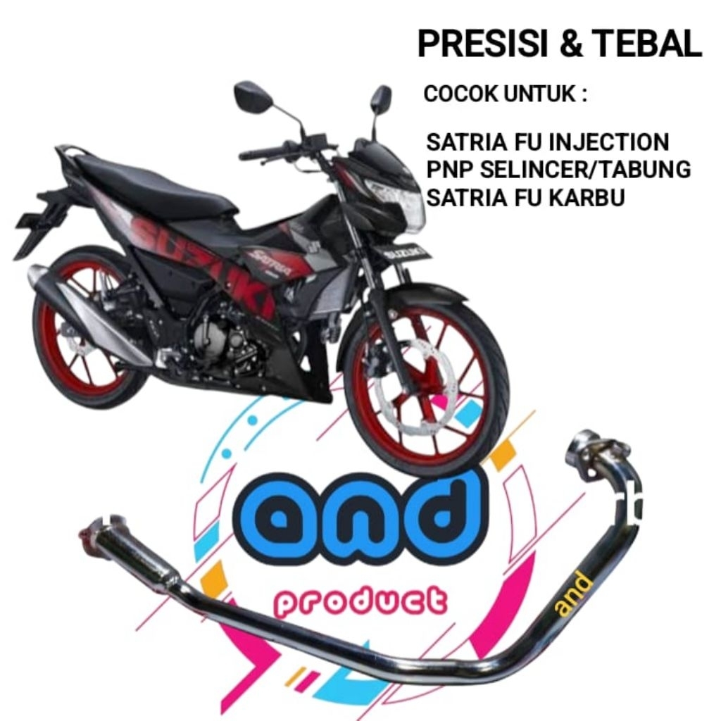 Jual leher/pipa knalpot suzuki satria FU injection, pnp selencer FU ...