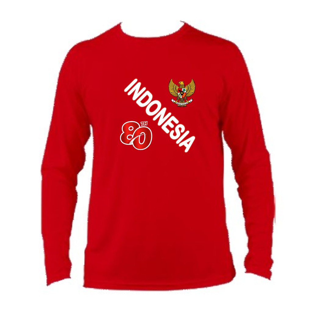 Jual KAOS INDONESIA MIRING DIRGAHAYU REPUBLIK INDONESIA HUT RI 80 PANITIA AGUSTUSAN LENGAN ...