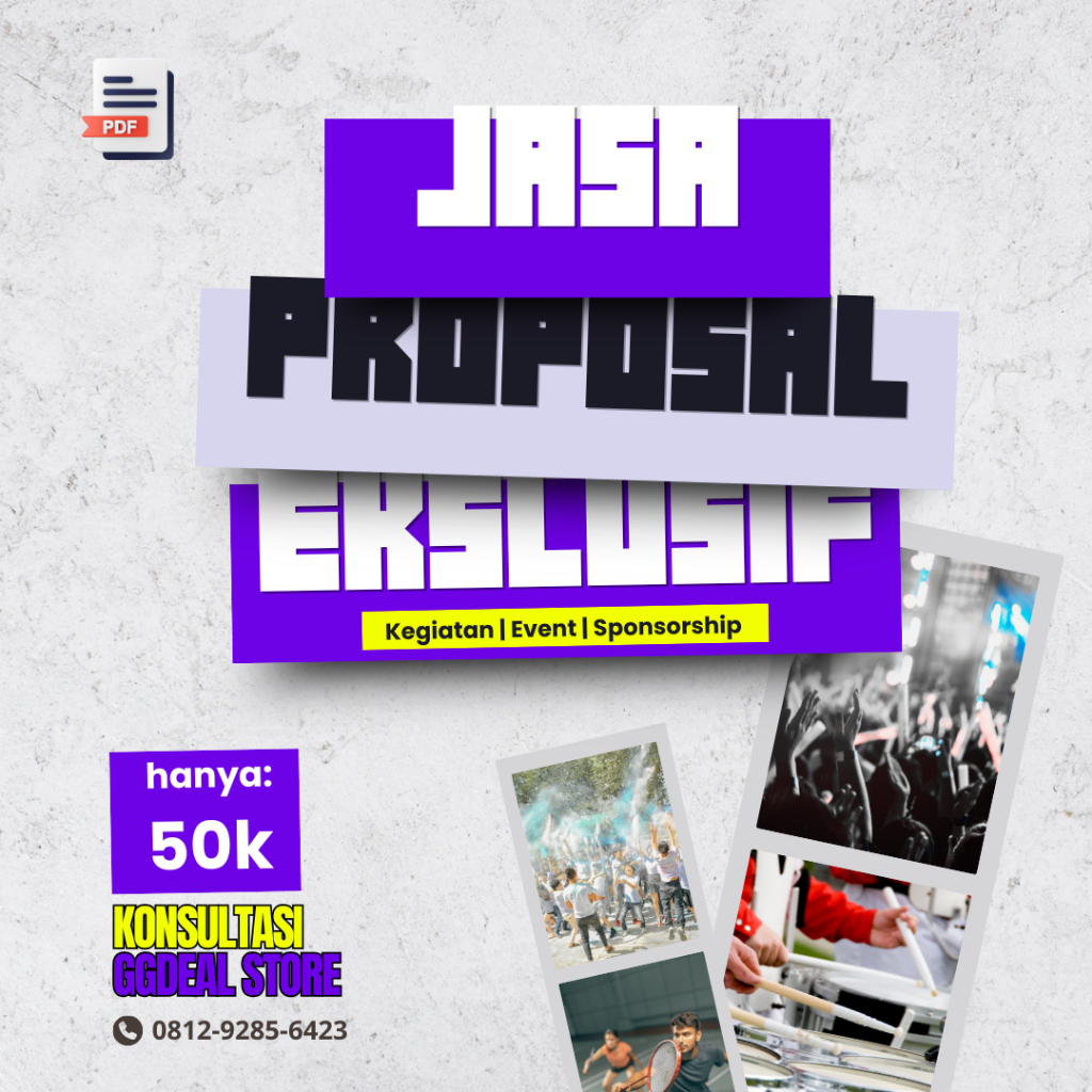 Jual Jasa Proposal Kegiatan, Event, Sponsorship, Pengajuan Dana ...