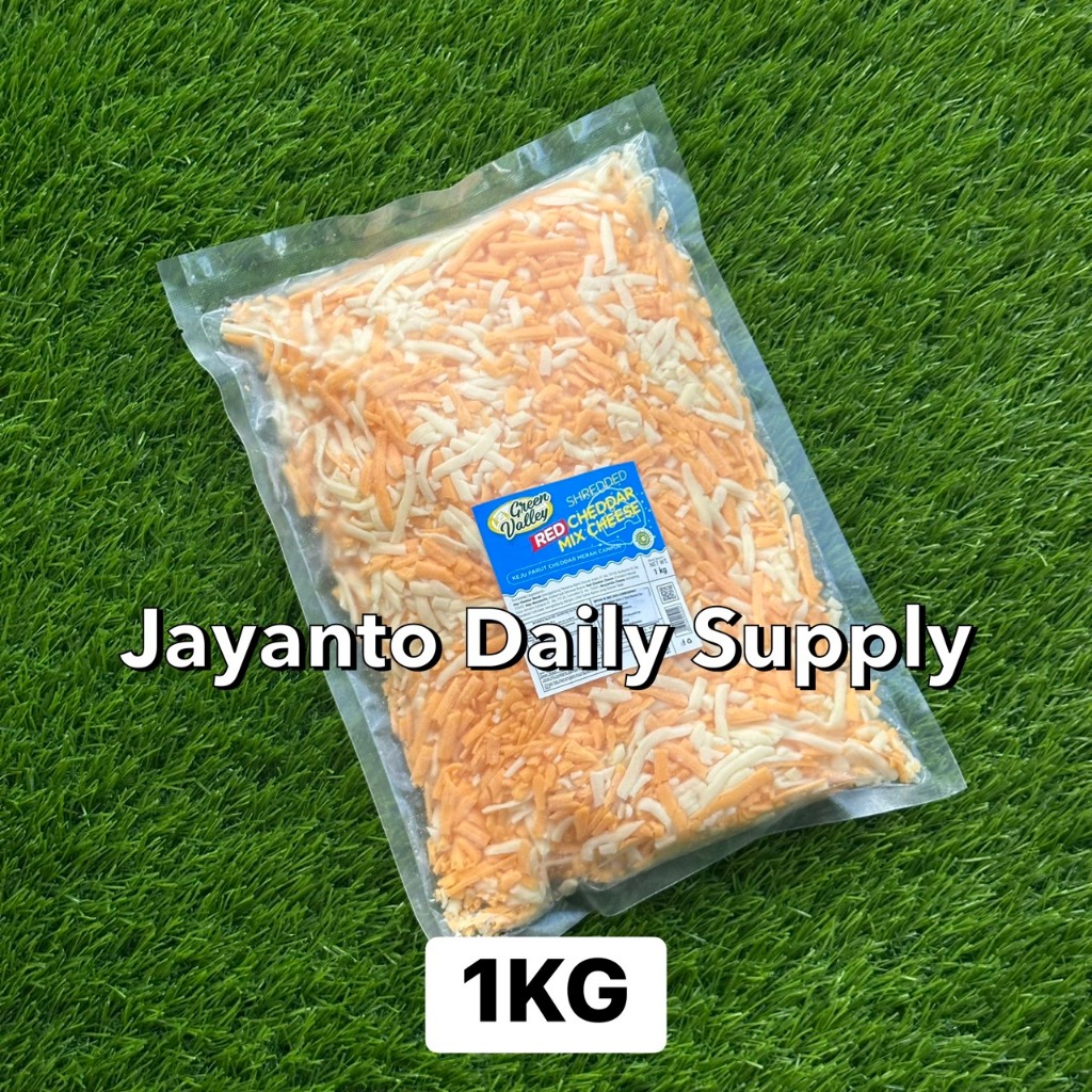 Jual SHREDDED RED CHEDDAR CHEESE 1KG / ORANGE CHEDDAR SHREDDED / KEJU ...