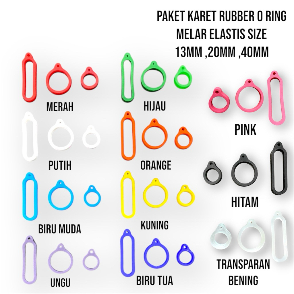 Jual Paket Karet Rubber O Ring Tersedia Uk 13mm 20mm 40mm Bisa Untuk ...