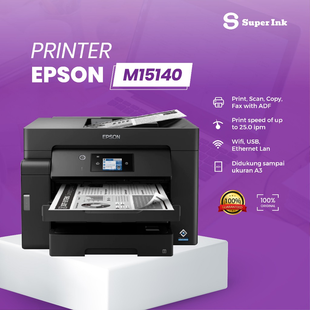 Jual Printer Epson EcoTank Monochrome M15140 A3 Wi-Fi Duplex All-in-One ...