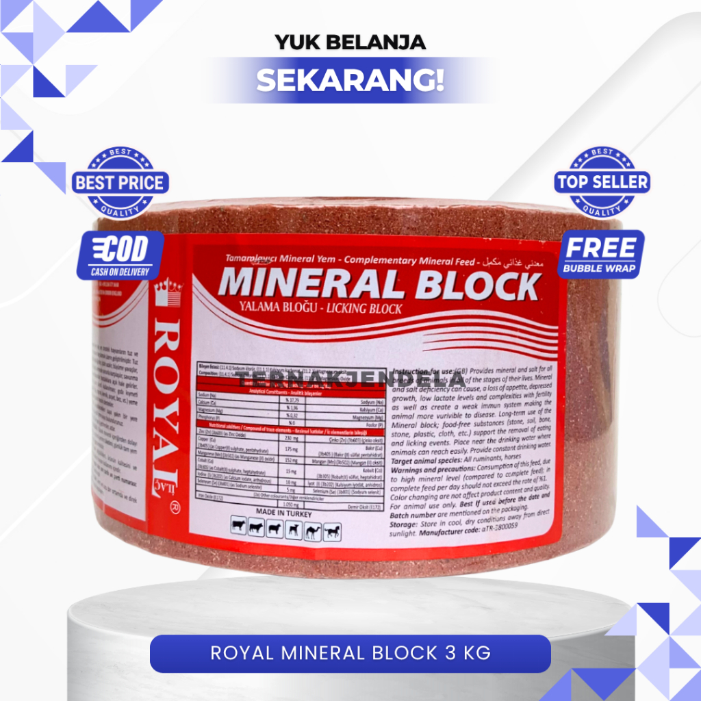 Jual ROYAL MINERAL BLOCK 3 KG ROYAL ILAC - Mineral Blok Jilat Untuk ...