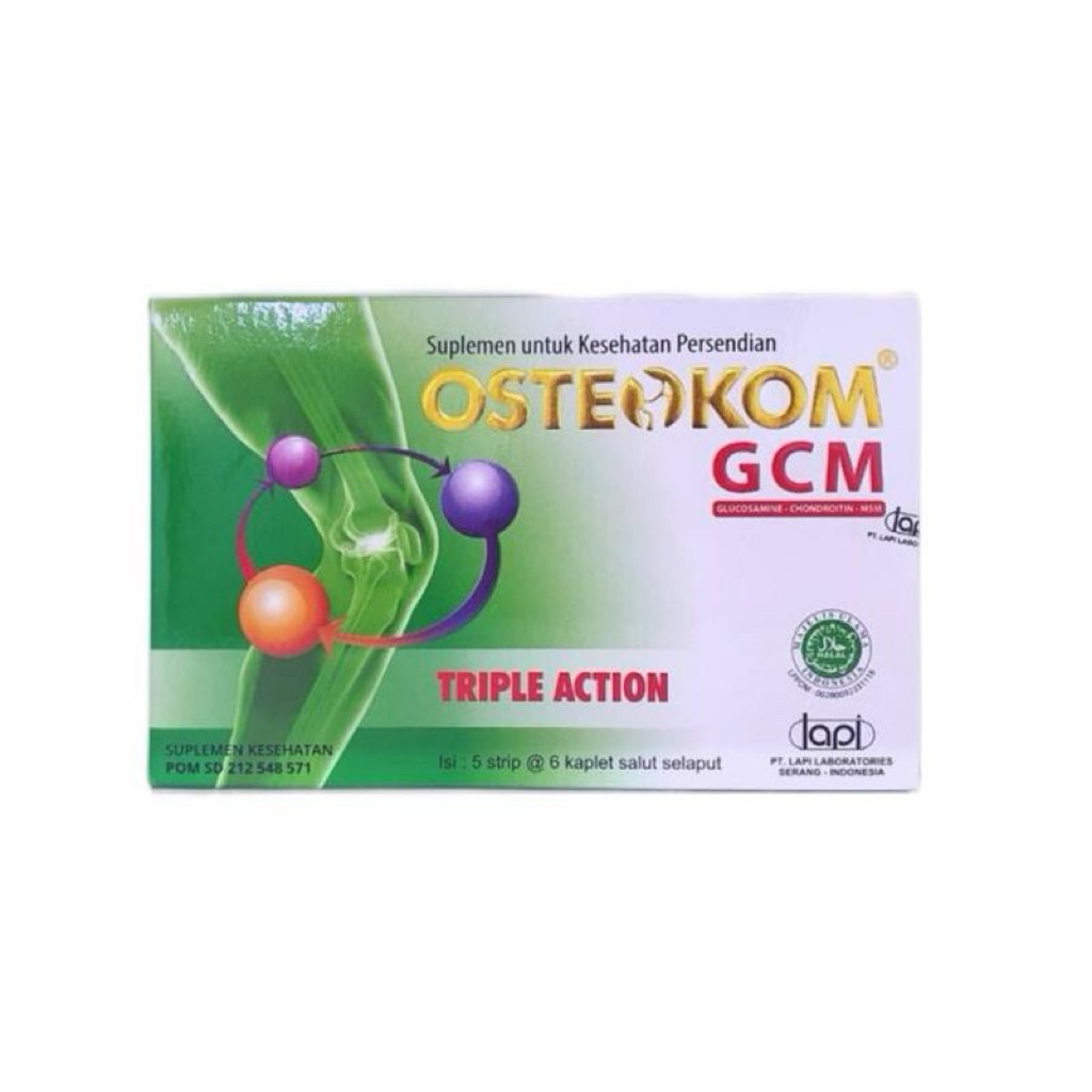 Jual Osteokom GCM Box isi 30 Tablet Kaplet | Shopee Indonesia