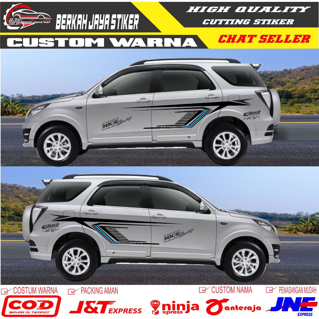 Jual NEW sticker toyota rush stiker mobil toyota rush stiker daihatsu ...