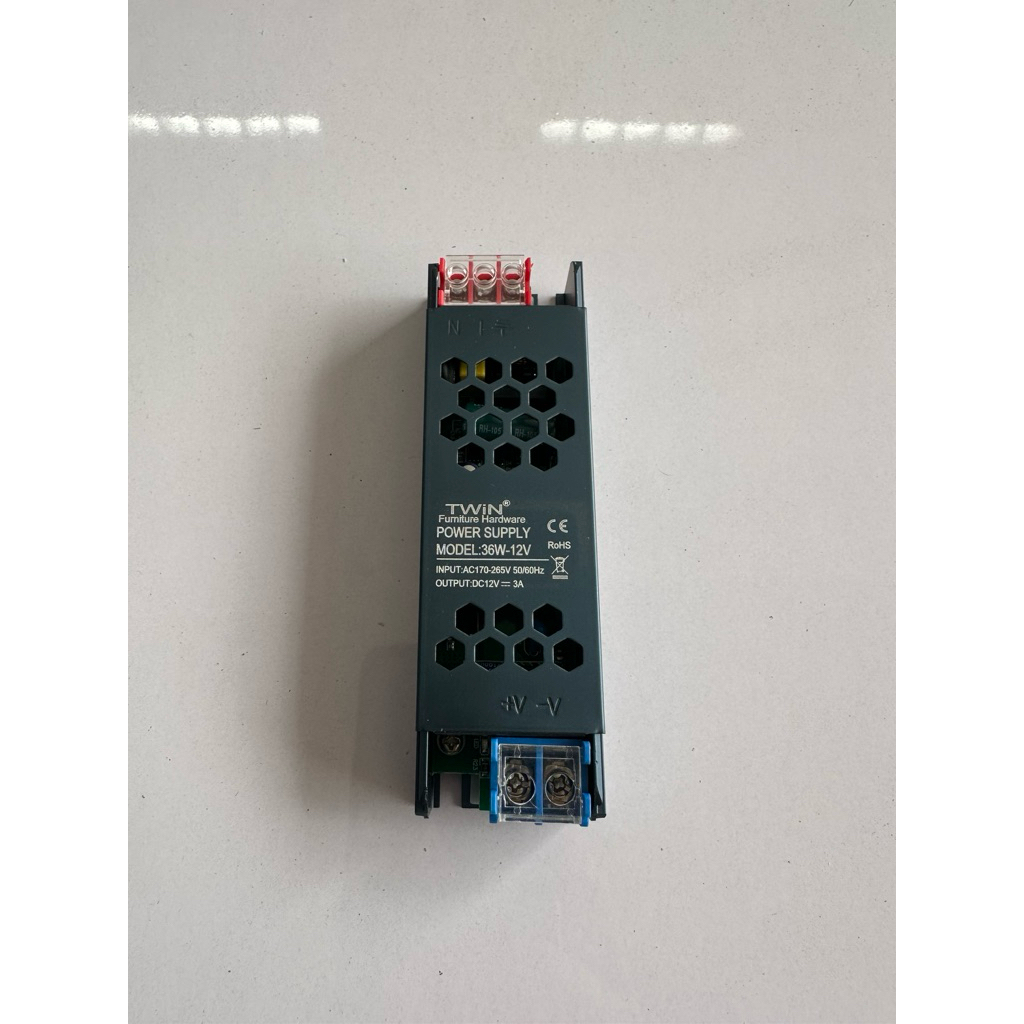 Jual TWIN Power Supply 36W 3A - 12V Travo Trafo LED Strip Slim Adaptor ...