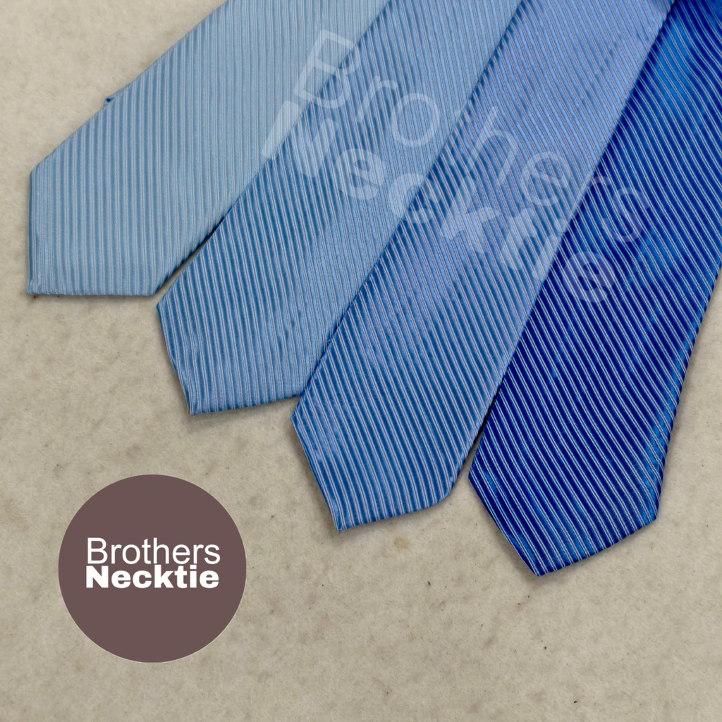Jual Dasi Pria Biru Langit Sky Blue Biru Prabowo Pola Salur Elegan ...
