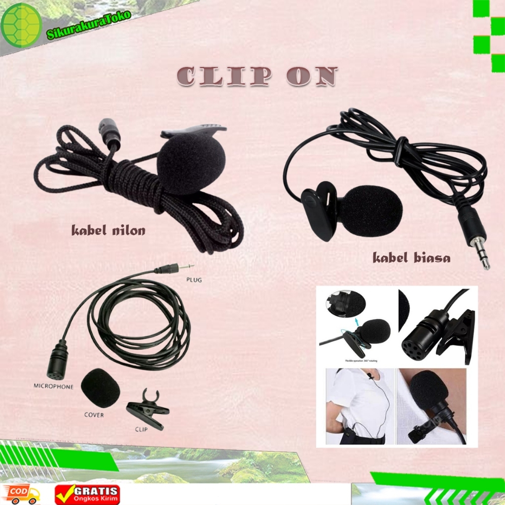 Jual (sko) [15gr] Microphone Mini - Mic Jepit Lavalier - Clip On ...