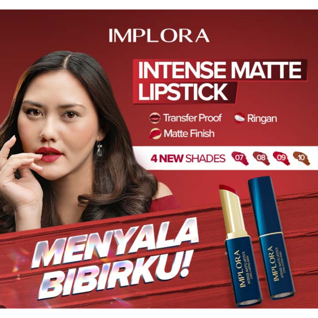 Jual Implora Lipstik Intense Matte Long Lasting Finish 3,5g | Shopee ...