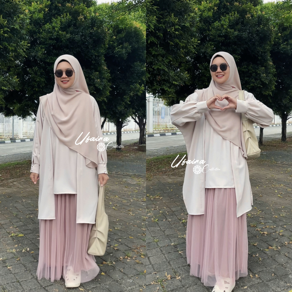 Jual Ufaira Olshop~Hania Set Rok Tutu + Pasmina~Setelan Terbaru | Shopee Indonesia