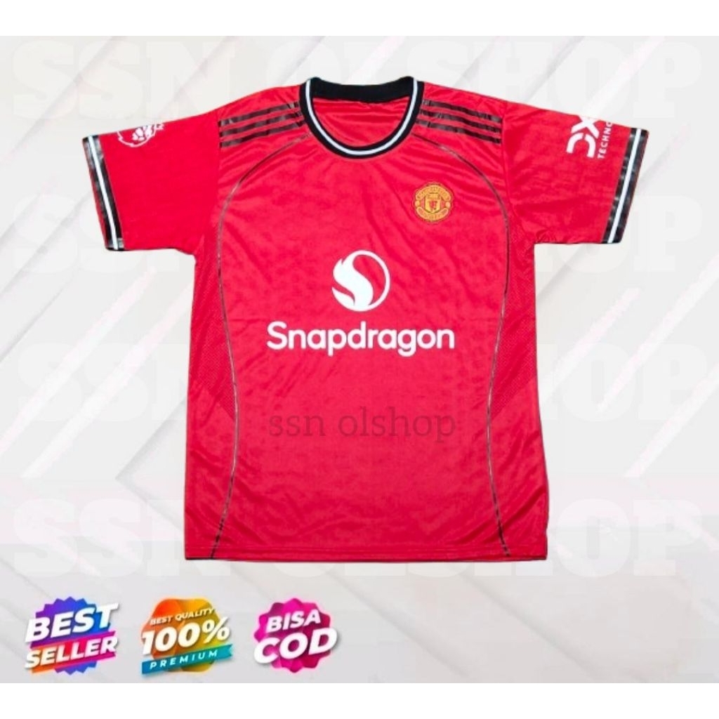 Jual jersey MU manchester united terbaru home (merah) 2025 baju bola MU ...