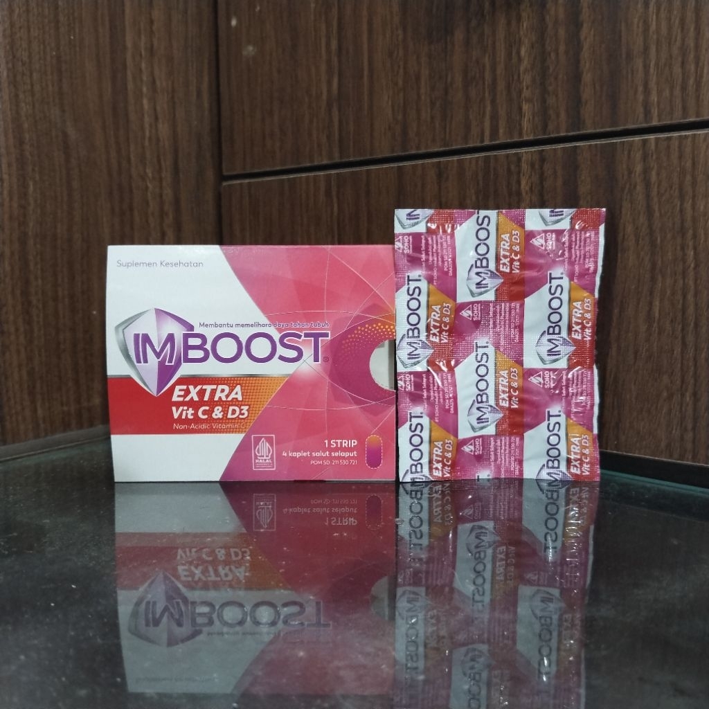 Jual Imboost EXTRA VIT C & VIT D - (1 strip@4 Kaplet) | Shopee Indonesia