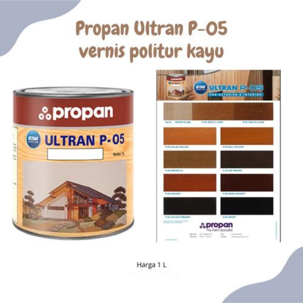 Jual politur kayu propan ultran p-05 brown kj | Shopee Indonesia