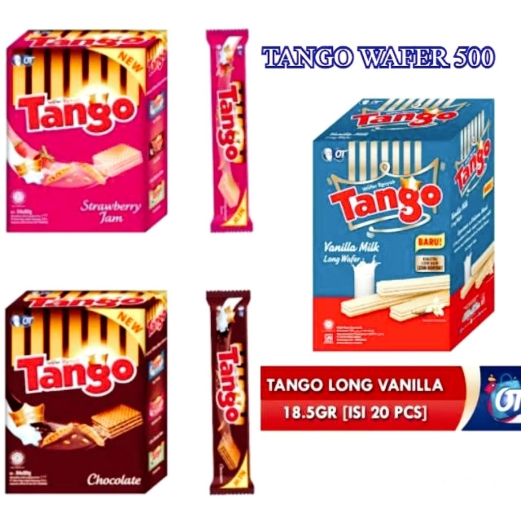 Jual Tango Wafer Rasa Coklat / Strawberry / Vanilla 1 Box Isi 20 Pcs ...