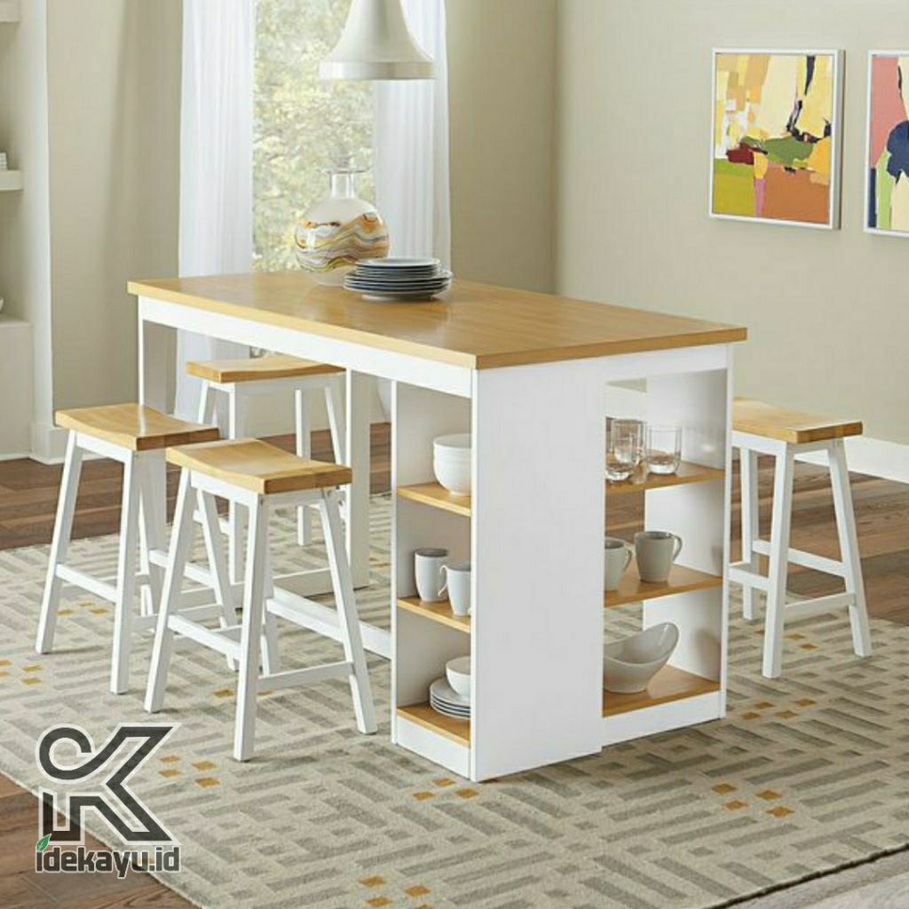 Jual Meja Makan Mini Bar Terbaru | Meja Makan Laci Minimalis Jati ...