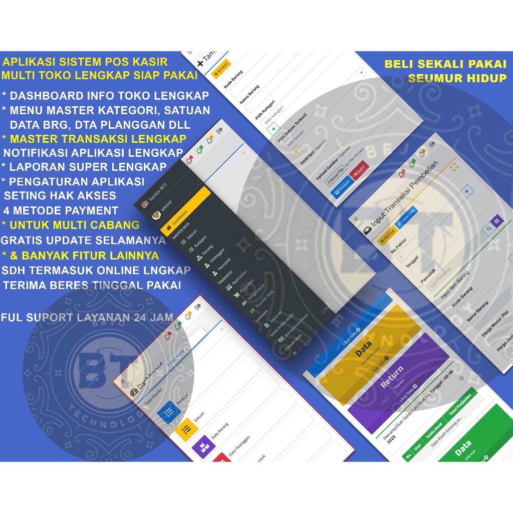 Jual APLIKASI POS KASIR PENJUALAN KASIR INVENTORI MULTI CABANG MULTI ...