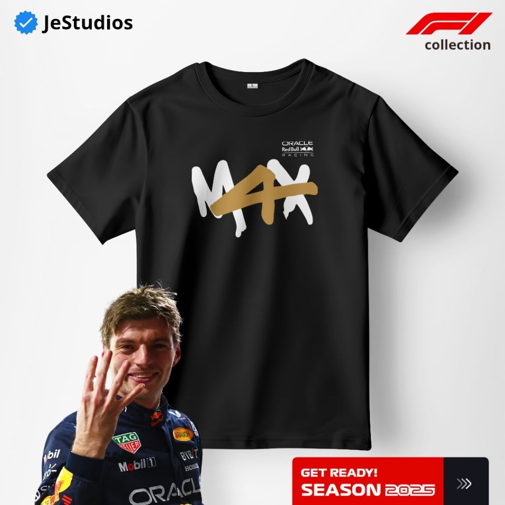 Jual JeStudios M4X 4x Formula 1 Champion F1 Tshirt Max Verstappen ...