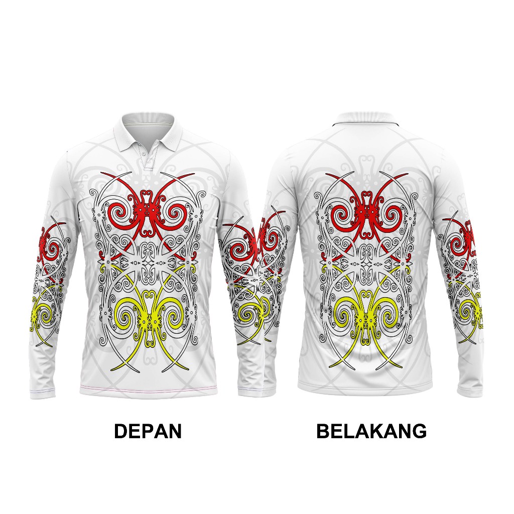 Jual Kaos Polo Motif Batik Kalimantan /Jersey Batik Kalimantan / Jersey ...