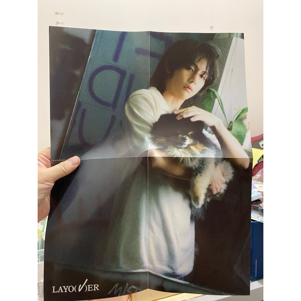 Jual BTS V/Taehyung — LAYOVER Official Poster Versi Green | Shopee ...