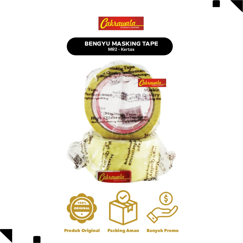 Jual BENGYU MASKING TAPE MR 2 KERTAS | Isolasi Kertas Serbaguna ...