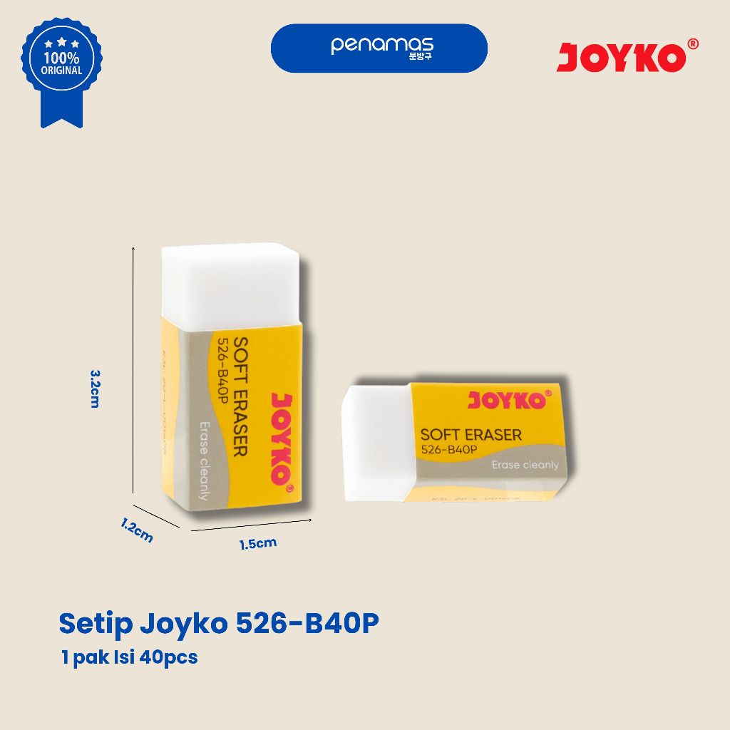 Jual PENGHAPUS SETIP JOYKO 526-B40P / KECIL / PUTIH / PCS | Shopee Indonesia