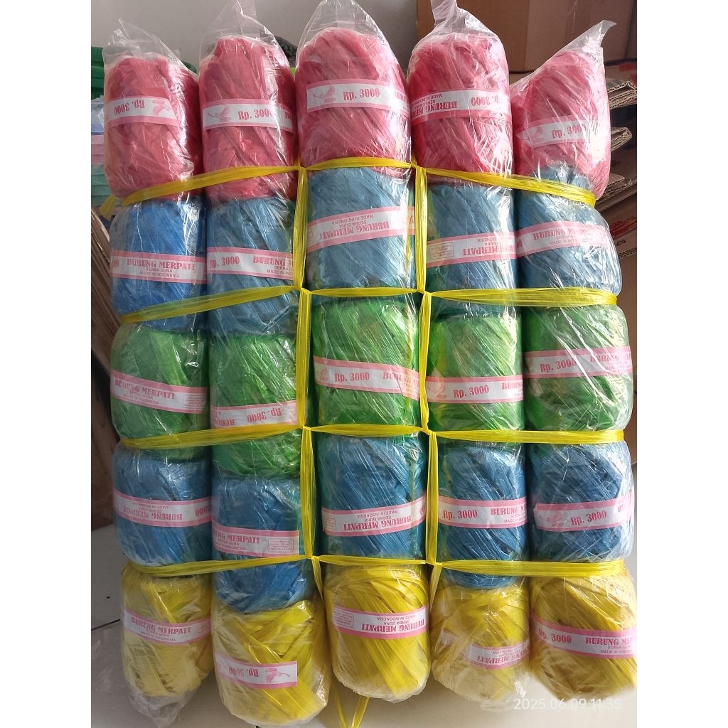Jual Ecer Tali rafia kecil 3000an warna warni | Shopee Indonesia