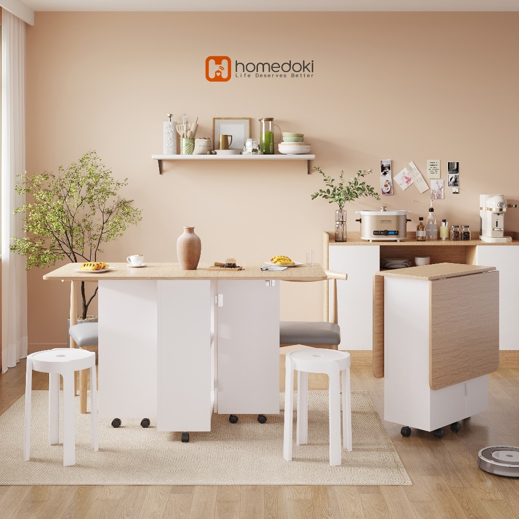 Jual Homedoki Meja Makan Lipat / Meja Makan / Meja Lipat / Meja Makan Kayu / Meja Lipat ...
