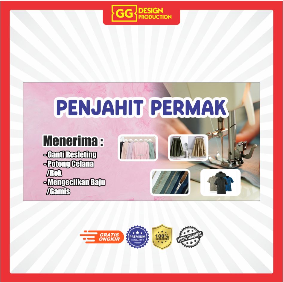 Jual cetak iklan spanduk banner mmt baliho penjahit permak vermak ...