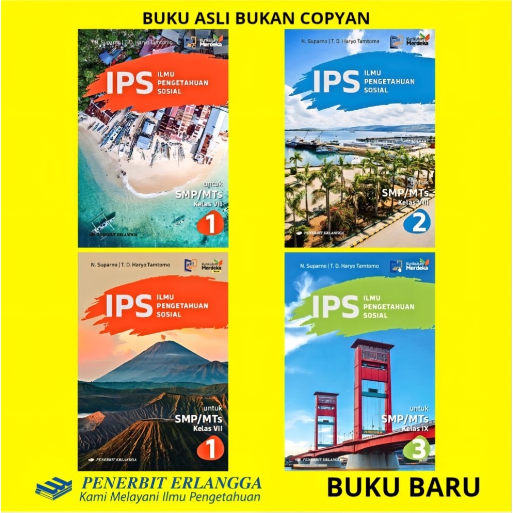 Jual IPS KELAS 7 8 9 SMP/MTs REVISI PENERBIT ERLANGGA KURIKULUM MERDEKA - BUKU KLS 1 2 3 ...