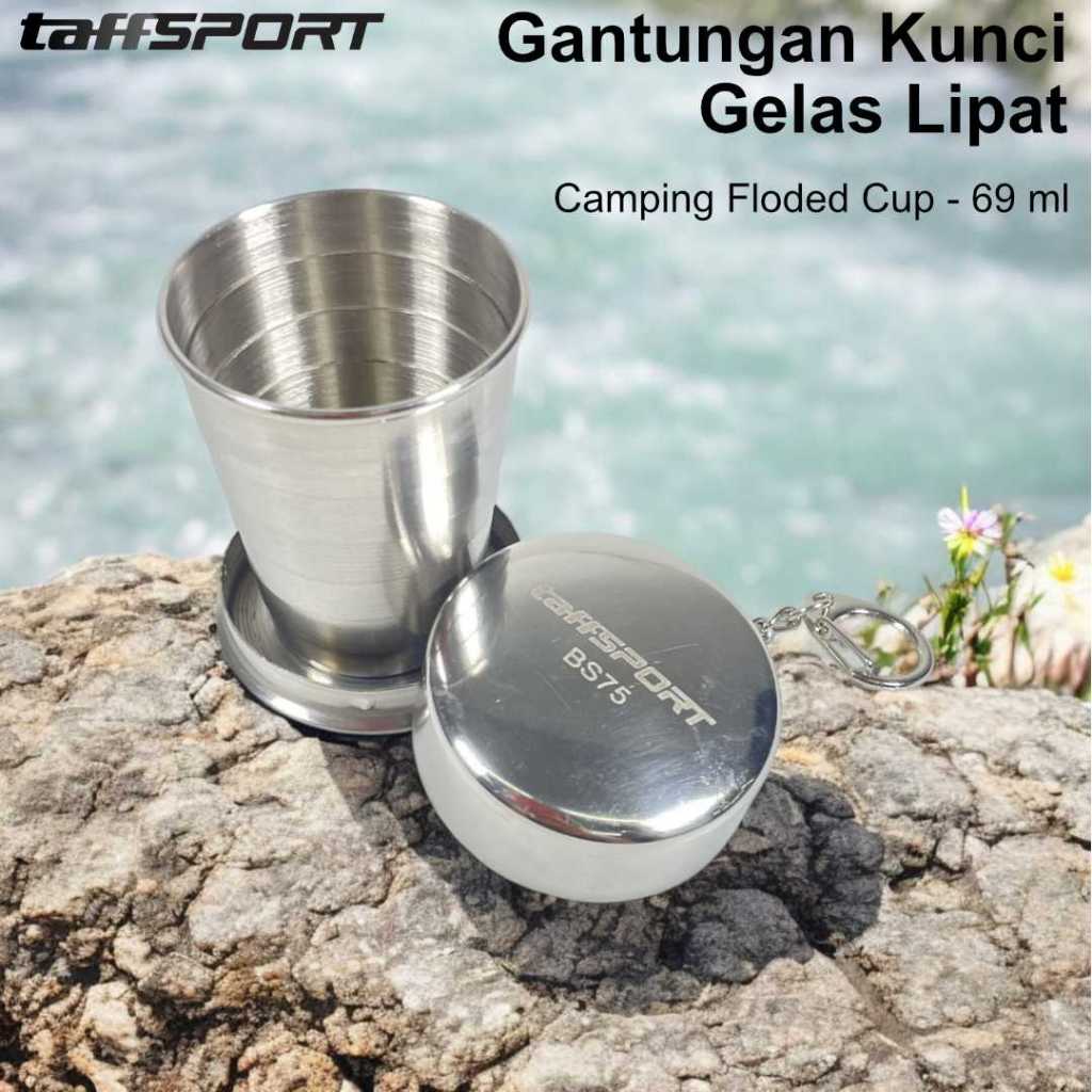 Jual TD-DA TaffSPORT Gelas Lipat Stainless Steel Foldable Cup Carabiner 69ml - BS75 | Shopee ...
