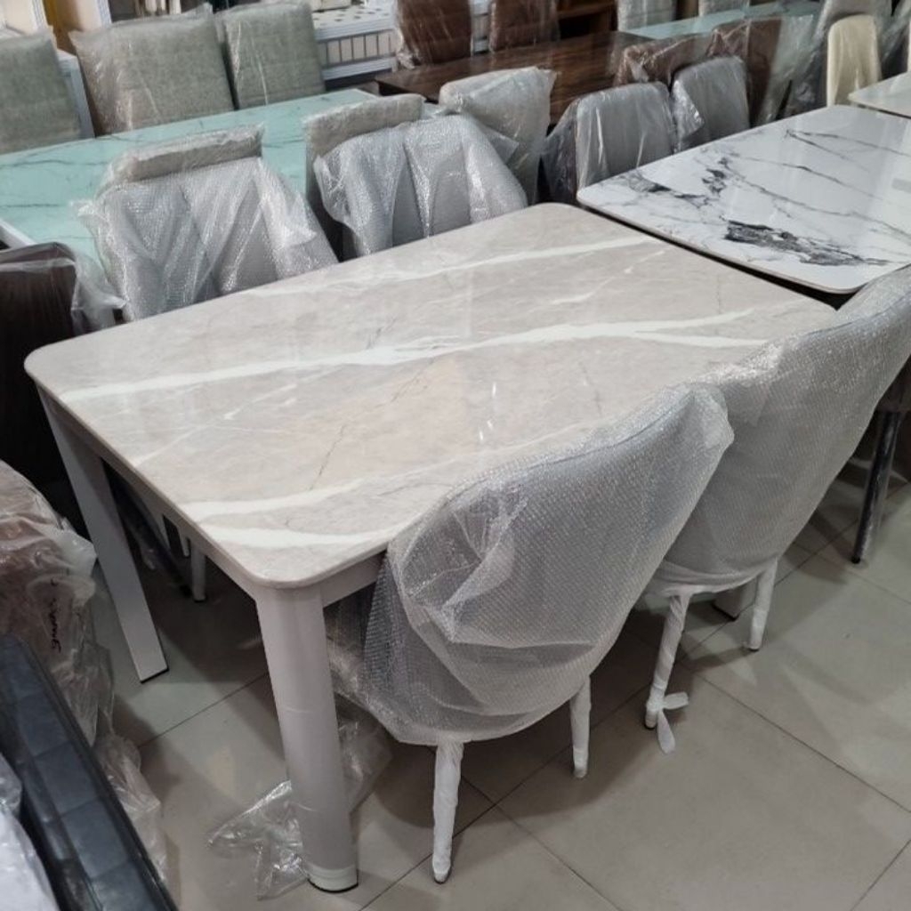 Jual Importa new matto Set Meja Makan Marmer Kaki besi dan 4 Kursi ...