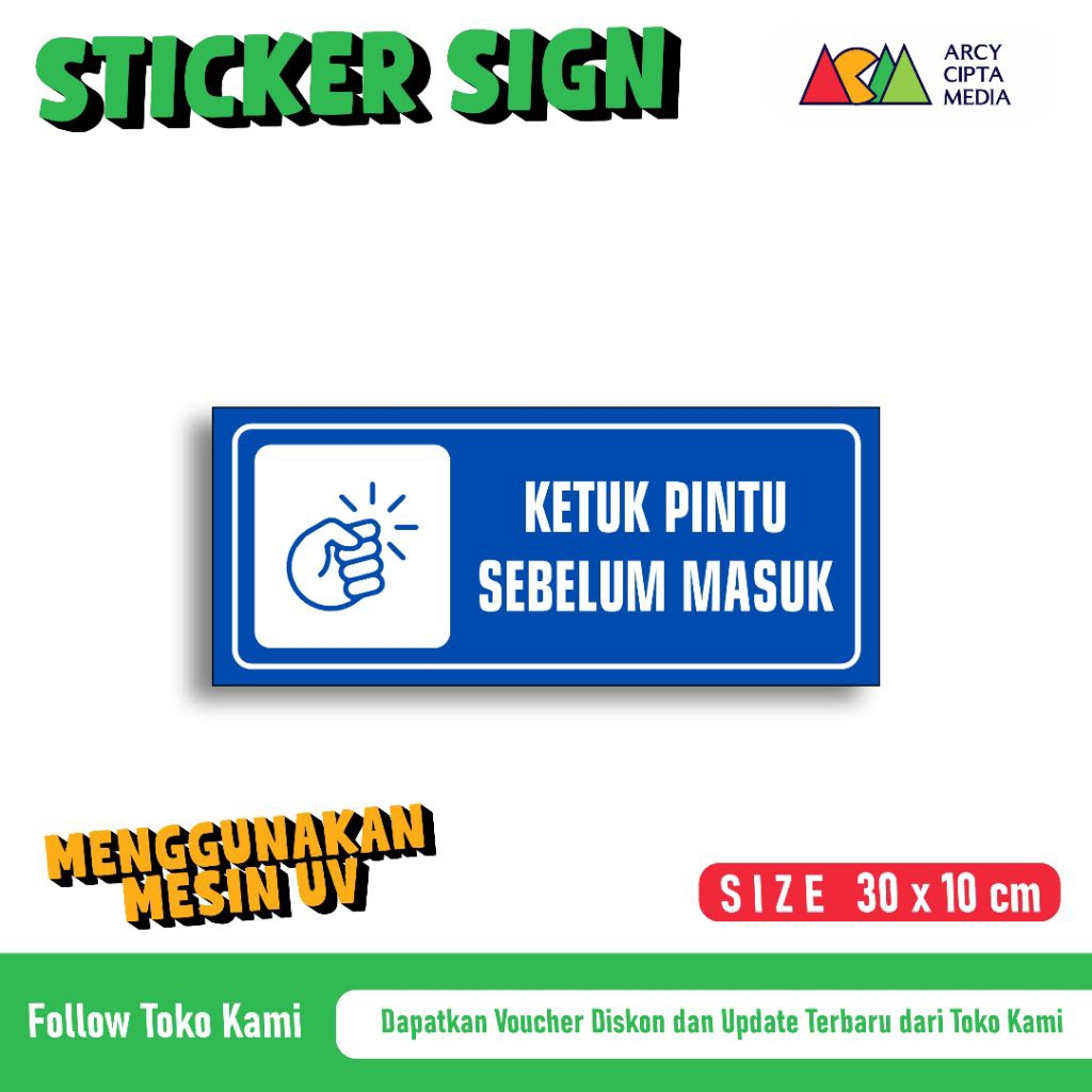 Jual Stiker Ketuk Pintu Sebelum Masuk | Shopee Indonesia