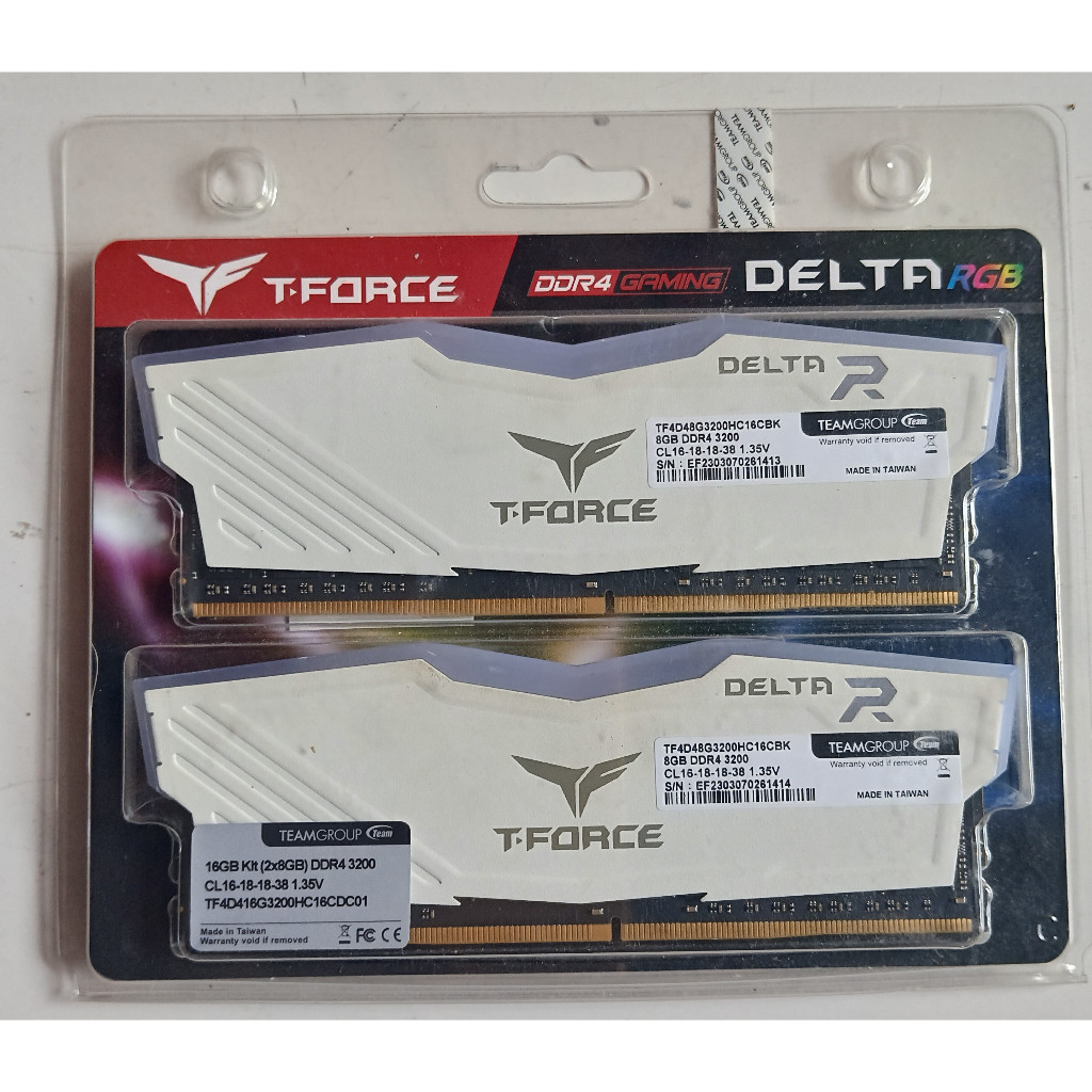 Jual Team T-Force Delta RGB DDR4 16GB (2X8GB) 3200Mhz WHITE - Dual ...