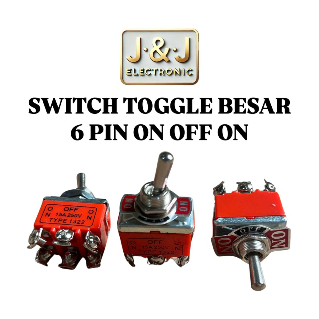 Jual Switch Saklar Toggle 6 Pin On Off On Orange Bagus 1322 | Shopee ...