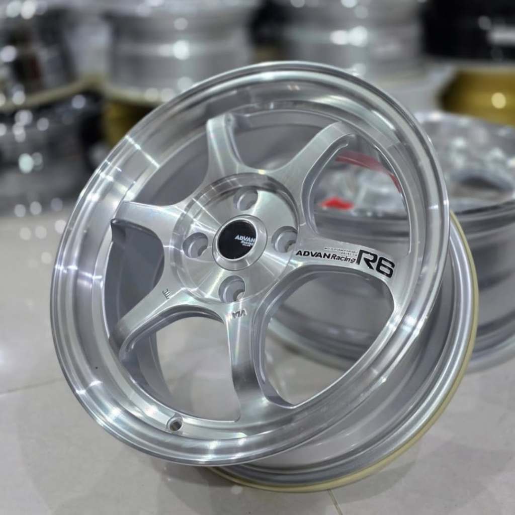 Jual velg mobil r15 pcd 4x100 ADVAN R6 FLOW FORMING velg racing ring 15 ...