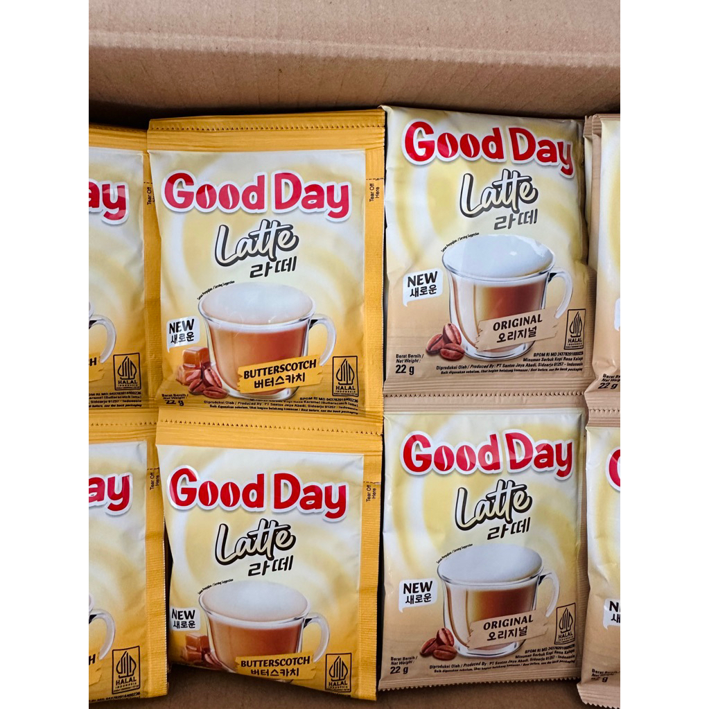 Jual ( NEW ) Good Day Latte Original serenteng 10sachet ( 10 x 22gr ...